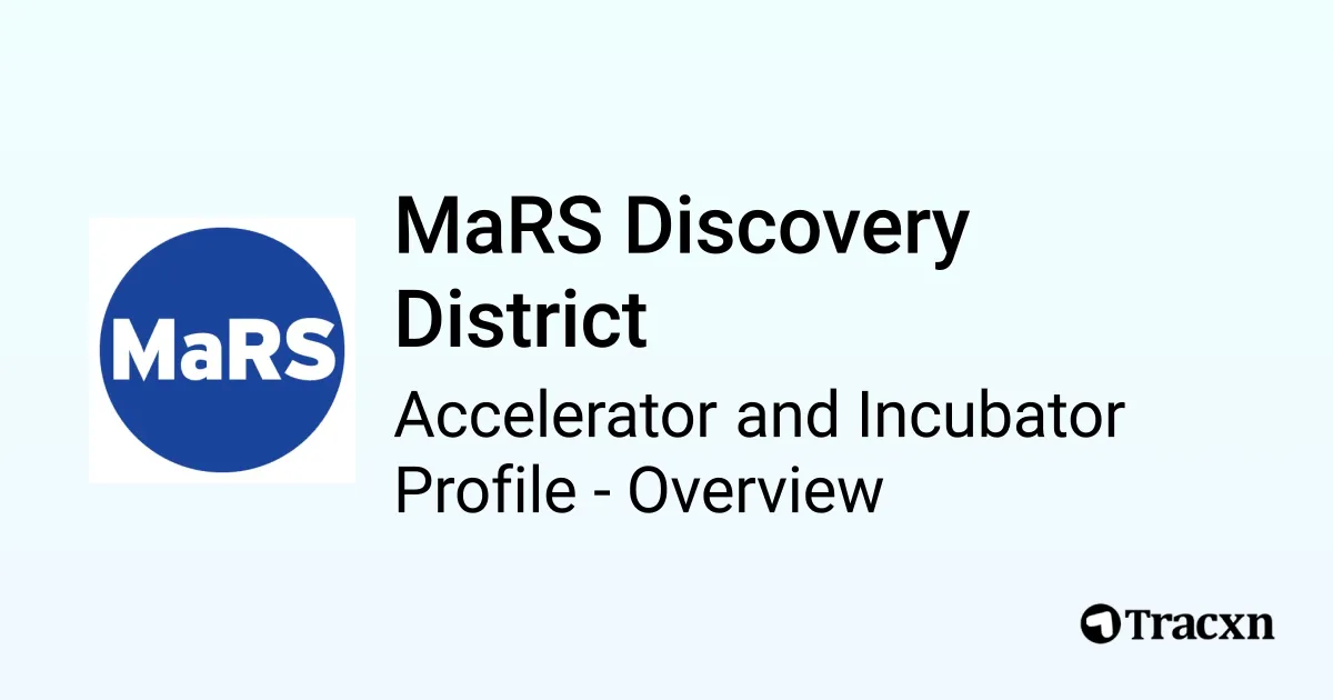 MaRS Discovery District - 2025 Investor Profile, Portfolio, Team & Investment Trends - Tracxn