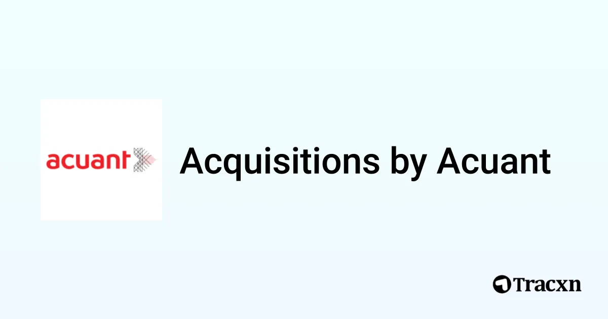List of 3 Acquisitions by Acuant (Sep 2025) - Tracxn