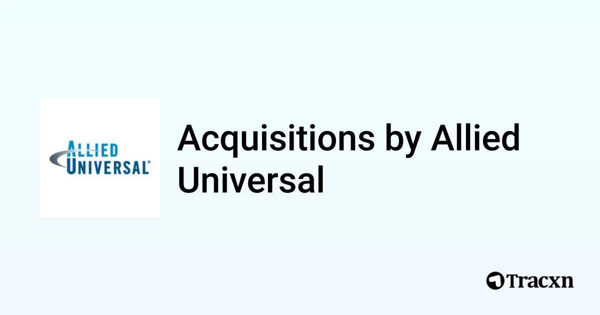 List of 36 Acquisitions by Allied Universal (Jan 2026) - Tracxn
