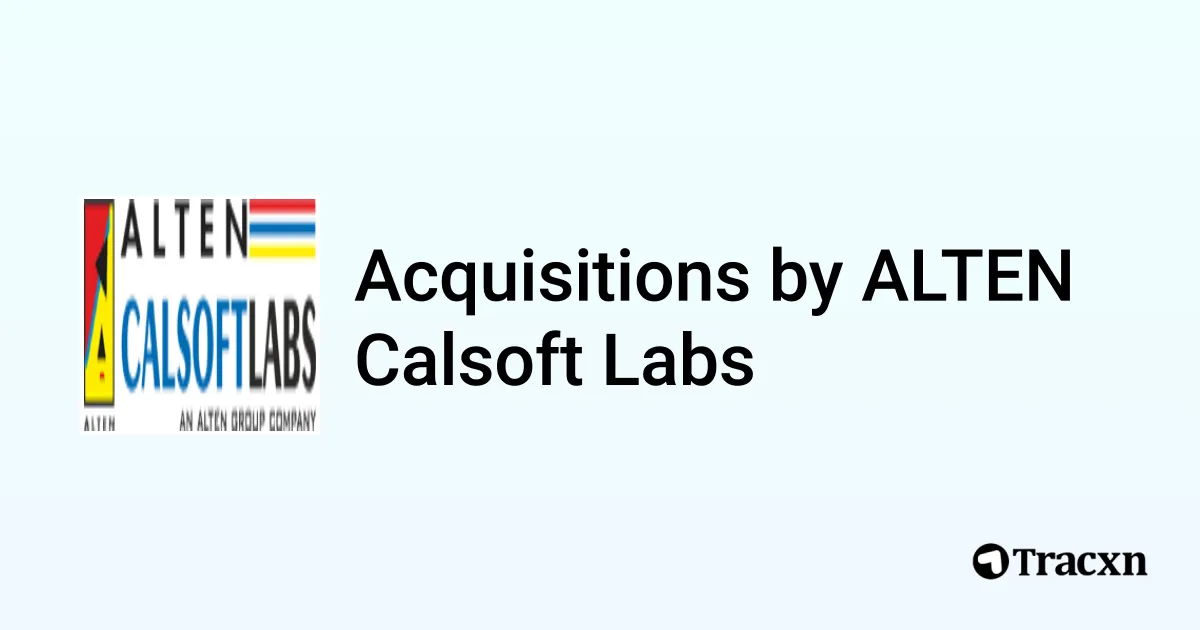 List of 5 Acquisitions by ALTEN Calsoft Labs (Apr 2026) - Tracxn
