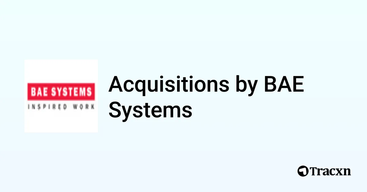 List of 25 Acquisitions by BAE Systems (Apr 2026) - Tracxn