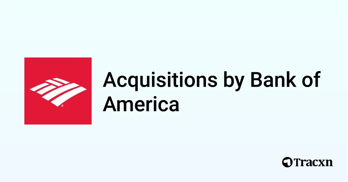 List of 8 Acquisitions by Bank of America (Jan 2026) - Tracxn