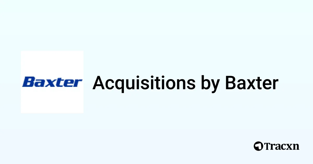 List of 21 Acquisitions by Baxter (Apr 2026) - Tracxn