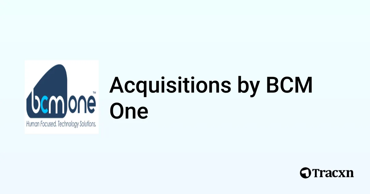 List of 9 Acquisitions by BCM One (Sep 2025) - Tracxn