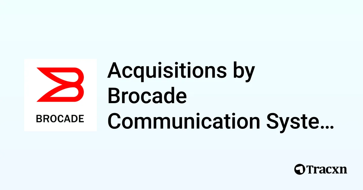 List of 7 Acquisitions by Brocade Communication Systems (Sep 2025) - Tracxn