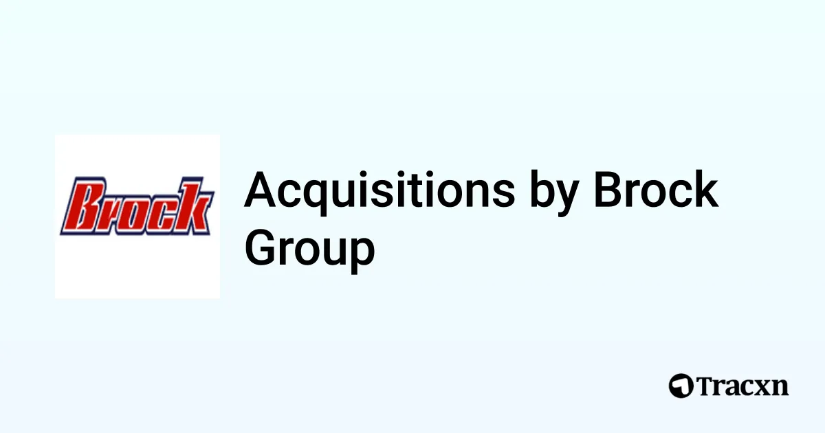 List of 5 Acquisitions by Brock Group (Sep 2025) - Tracxn