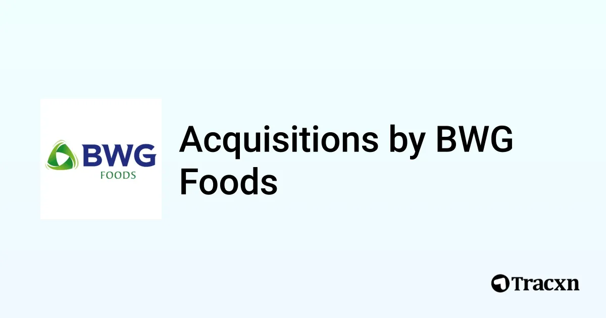 List of 4 Acquisitions by BWG Foods (Sep 2025) - Tracxn