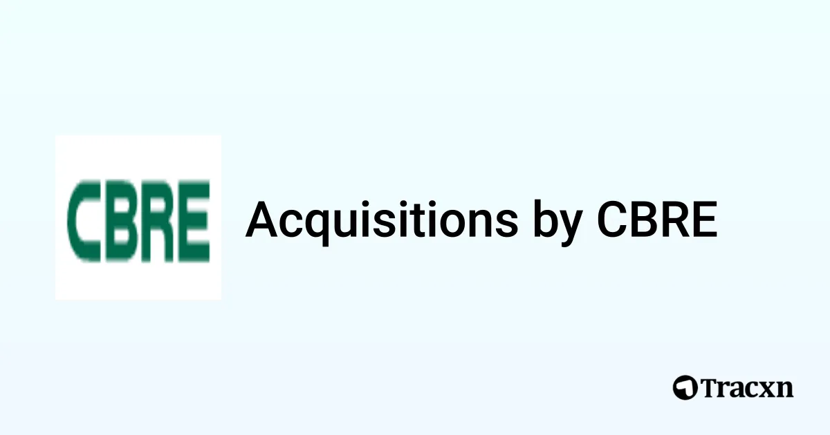 List of 52 Acquisitions by CBRE (Sep 2025) - Tracxn