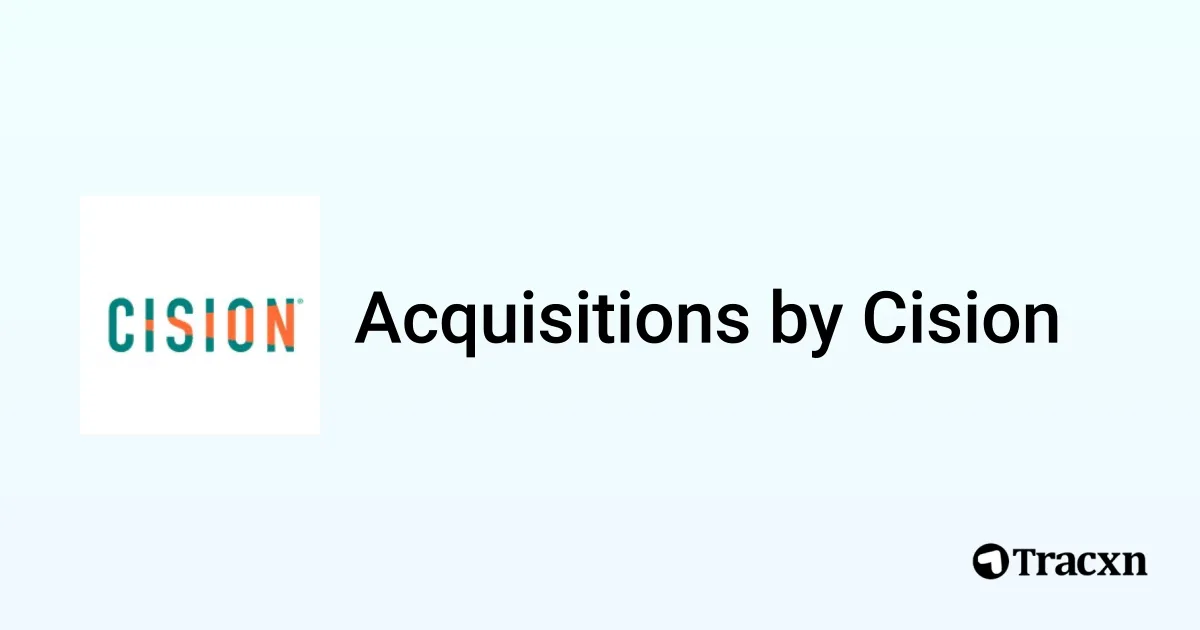 List of 14 Acquisitions by Cision (Aug 2025) - Tracxn