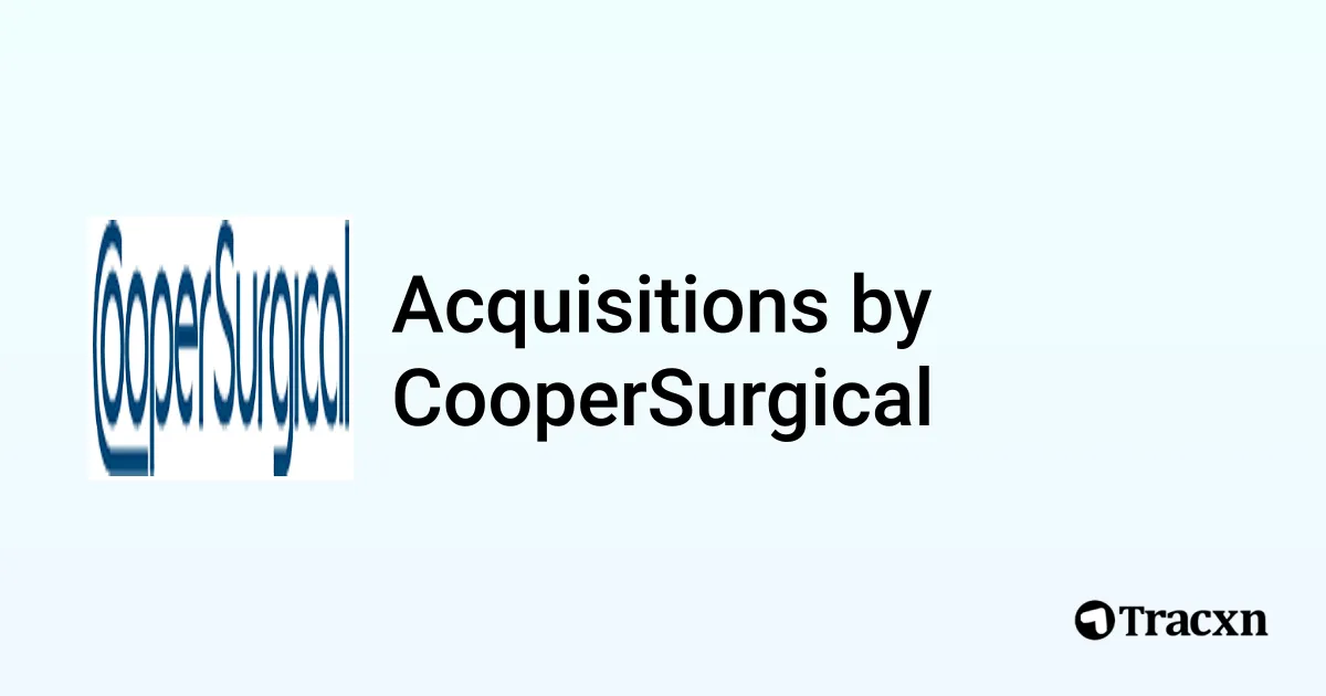List of 15 Acquisitions by CooperSurgical (Sep 2025) - Tracxn