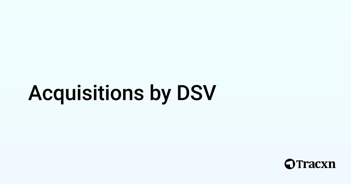 List of 8 Acquisitions by DSV (Sep 2025) - Tracxn