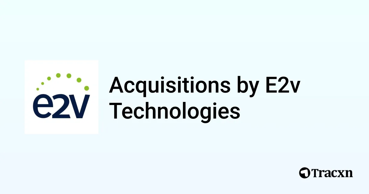 List of 3 Acquisitions by E2v Technologies (Jul 2025) - Tracxn