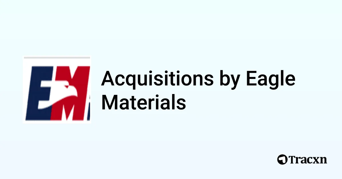 List of 3 Acquisitions by Eagle Materials (Jan 2026) - Tracxn