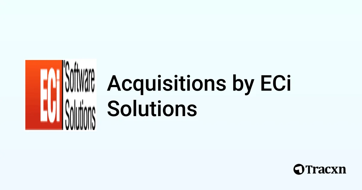 List of 28 Acquisitions by ECi Solutions (Sep 2025) - Tracxn