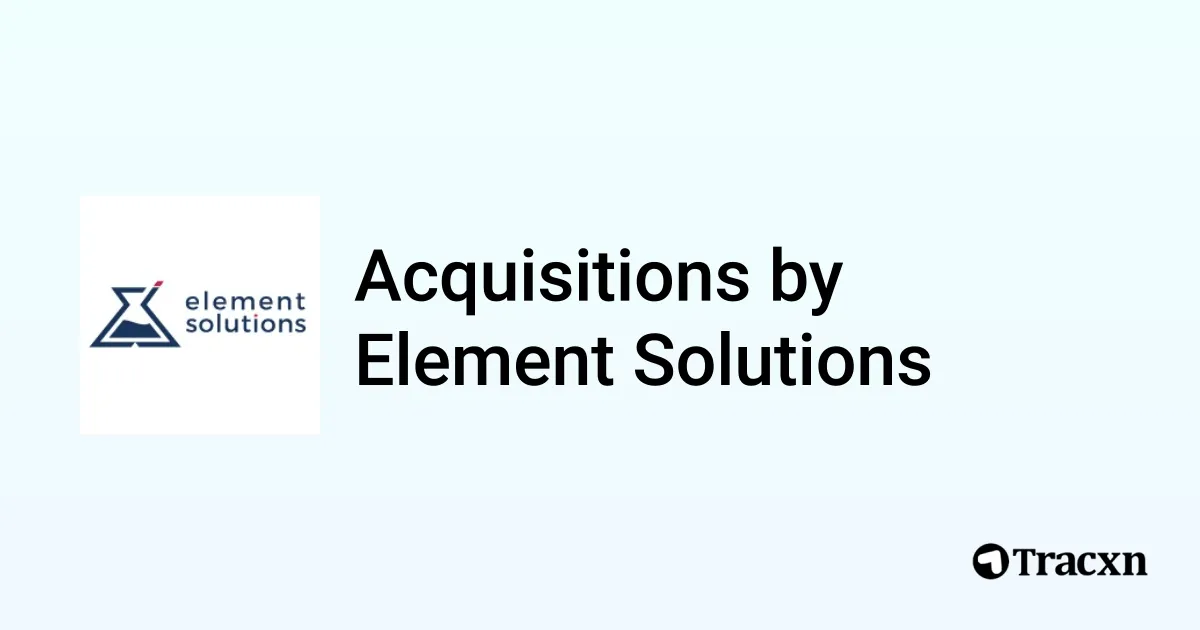 List of 7 Acquisitions by Element Solutions (Oct 2025) - Tracxn