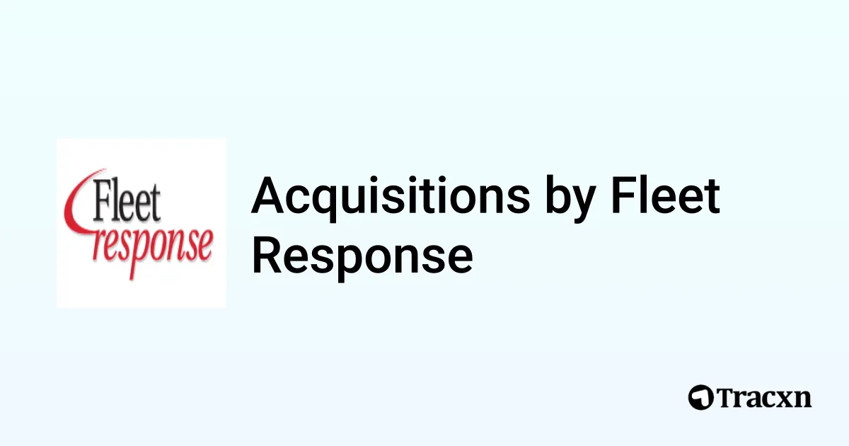 List of 3 Acquisitions by Fleet Response (Jan 2026) - Tracxn