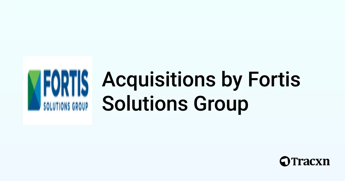 List of 15 Acquisitions by Fortis Solutions Group (Sep 2025) - Tracxn