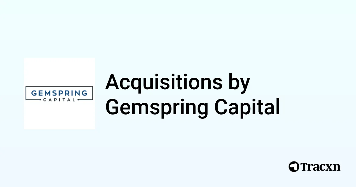 List of 26 Acquisitions by Gemspring Capital (Sep 2025) - Tracxn