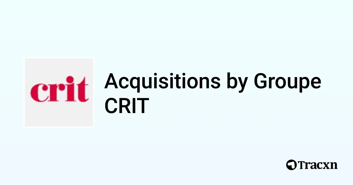 List of 4 Acquisitions by Groupe CRIT (Jan 2026) - Tracxn