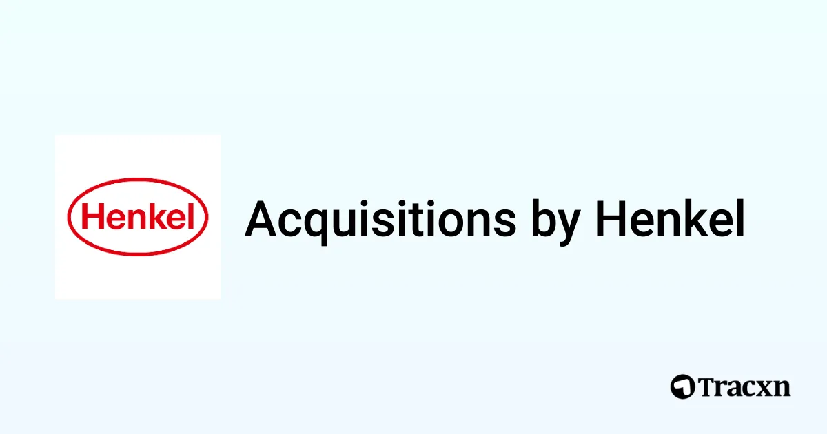List of 33 Acquisitions by Henkel (Sep 2025) - Tracxn
