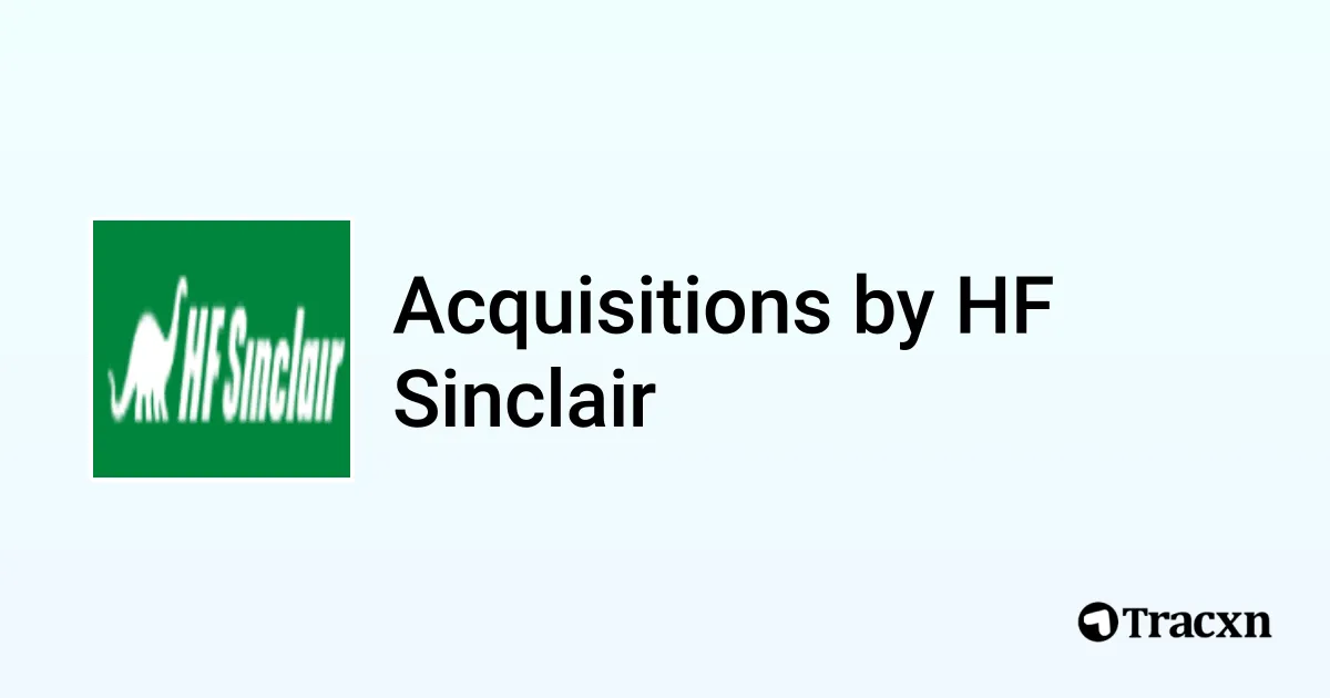 List of 4 Acquisitions by HF Sinclair (Jan 2026) - Tracxn