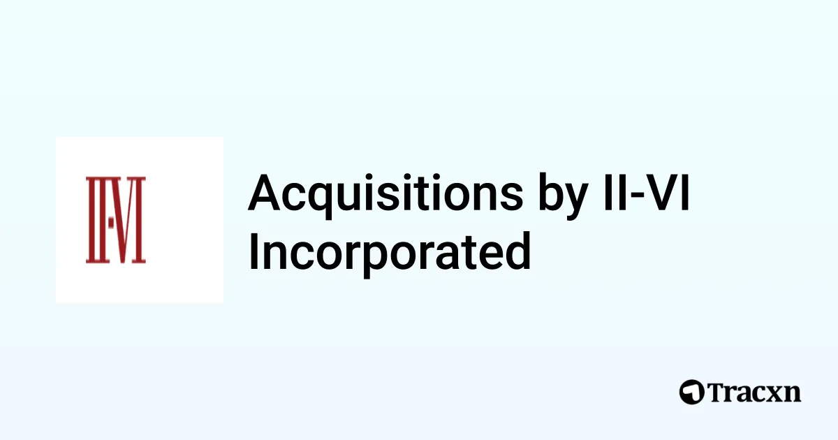 List of 12 Acquisitions by II-VI Incorporated (Sep 2025) - Tracxn