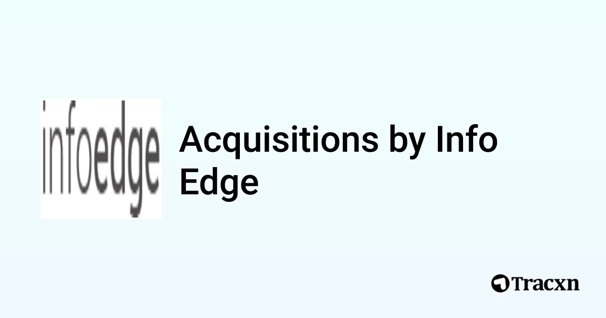 List of 10 Acquisitions by Info Edge (Jan 2026) - Tracxn