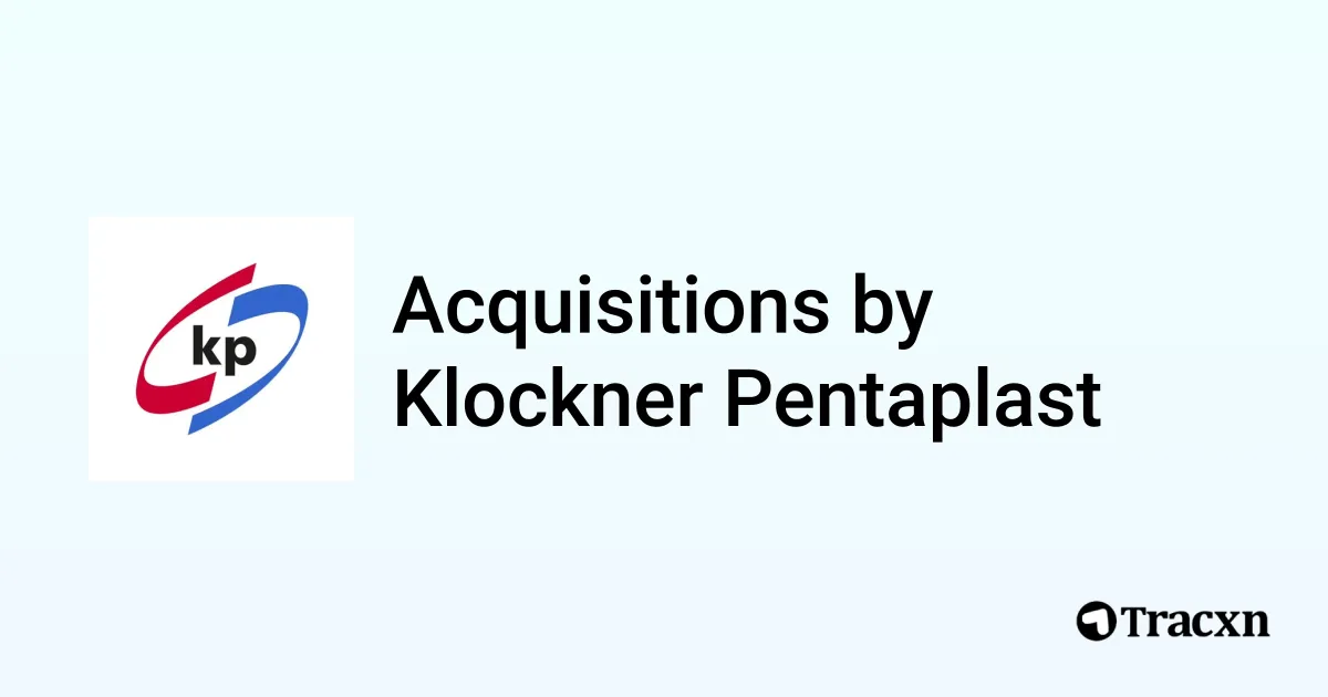 List of 5 Acquisitions by Klockner Pentaplast (Sep 2025) - Tracxn