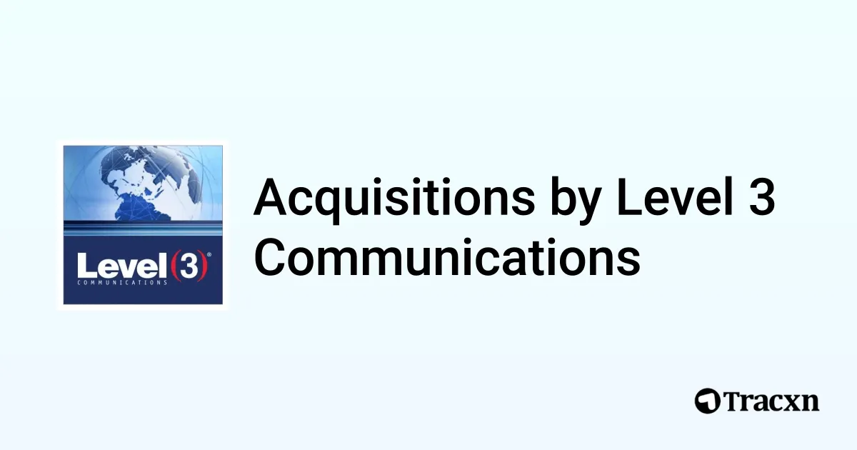 List of 4 Acquisitions by Level 3 Communications (Jan 2026) - Tracxn