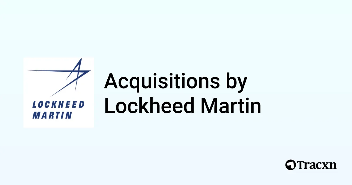 List of 15 Acquisitions by Lockheed Martin (Sep 2025) - Tracxn