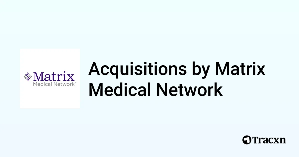 List of 3 Acquisitions by Matrix Medical Network (Sep 2025) - Tracxn