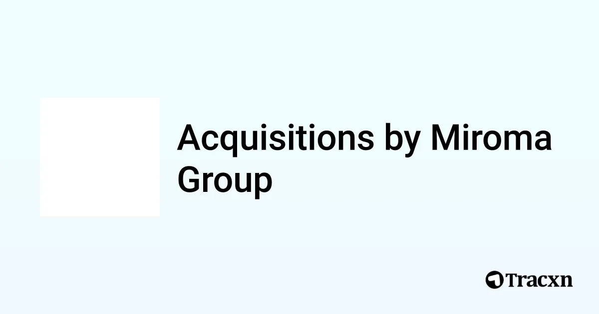 List of 5 Acquisitions by Miroma Group (Oct 2025) - Tracxn