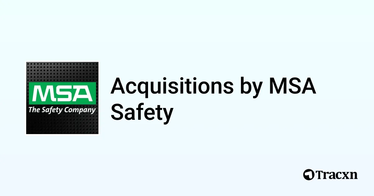 List of 6 Acquisitions by MSA Safety (Sep 2025) - Tracxn