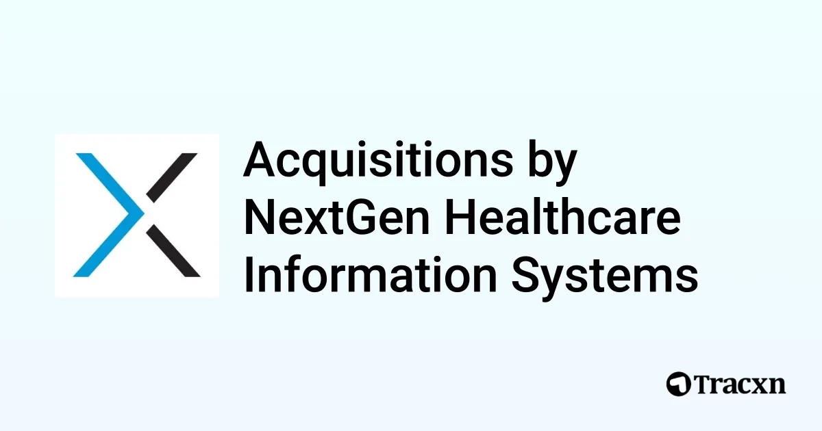 List of 6 Acquisitions by NextGen Healthcare Information Systems (Sep 2025) - Tracxn