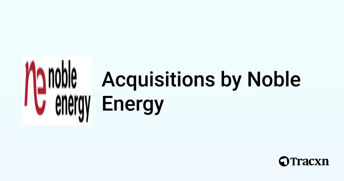 List of 3 Acquisitions by Noble Energy (Jul 2025) - Tracxn