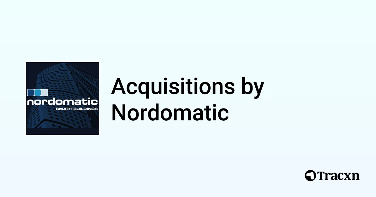 List of 6 Acquisitions by Nordomatic (Sep 2025) - Tracxn