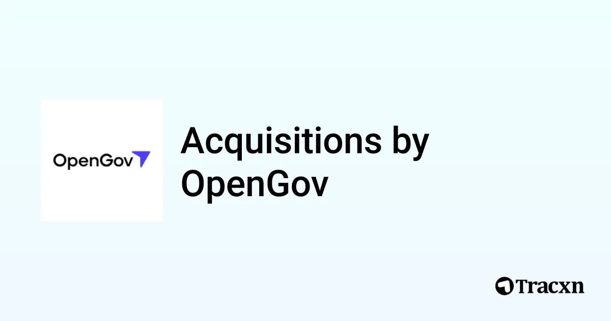 List of 8 Acquisitions by OpenGov (Sep 2025) - Tracxn