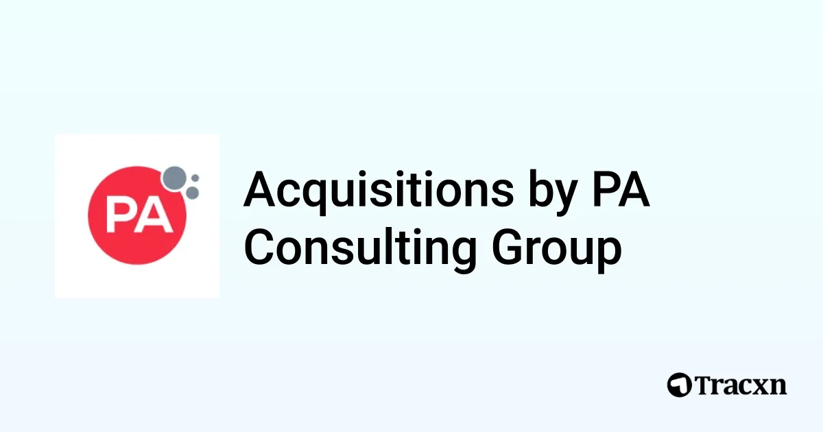List of 7 Acquisitions by PA Consulting Group (Sep 2025) - Tracxn