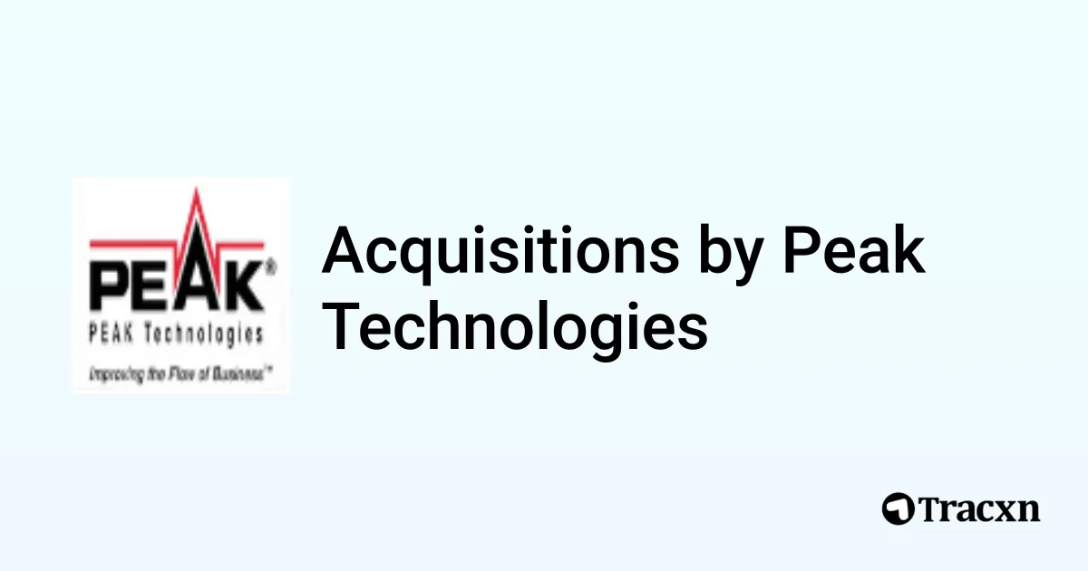 List of 7 Acquisitions by Peak Technologies (Jan 2026) - Tracxn