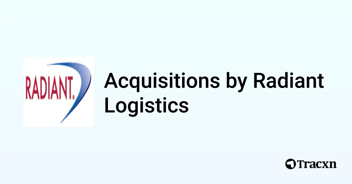 List of 13 Acquisitions by Radiant Logistics (Apr 2026) - Tracxn