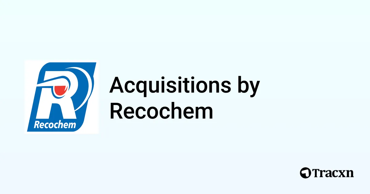 List of 5 Acquisitions by Recochem (Apr 2026) - Tracxn