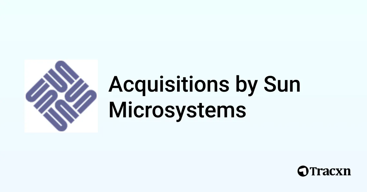 List of 14 Acquisitions by Sun Microsystems (Jan 2026) - Tracxn