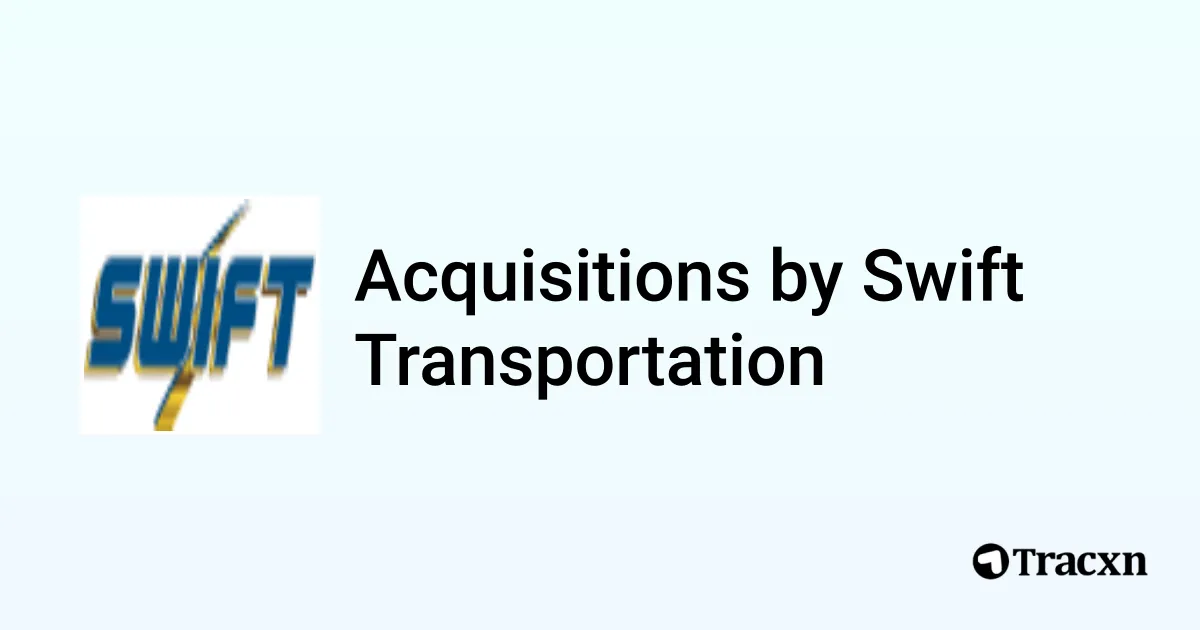 List of 3 Acquisitions by Swift Transportation (Jan 2026) - Tracxn