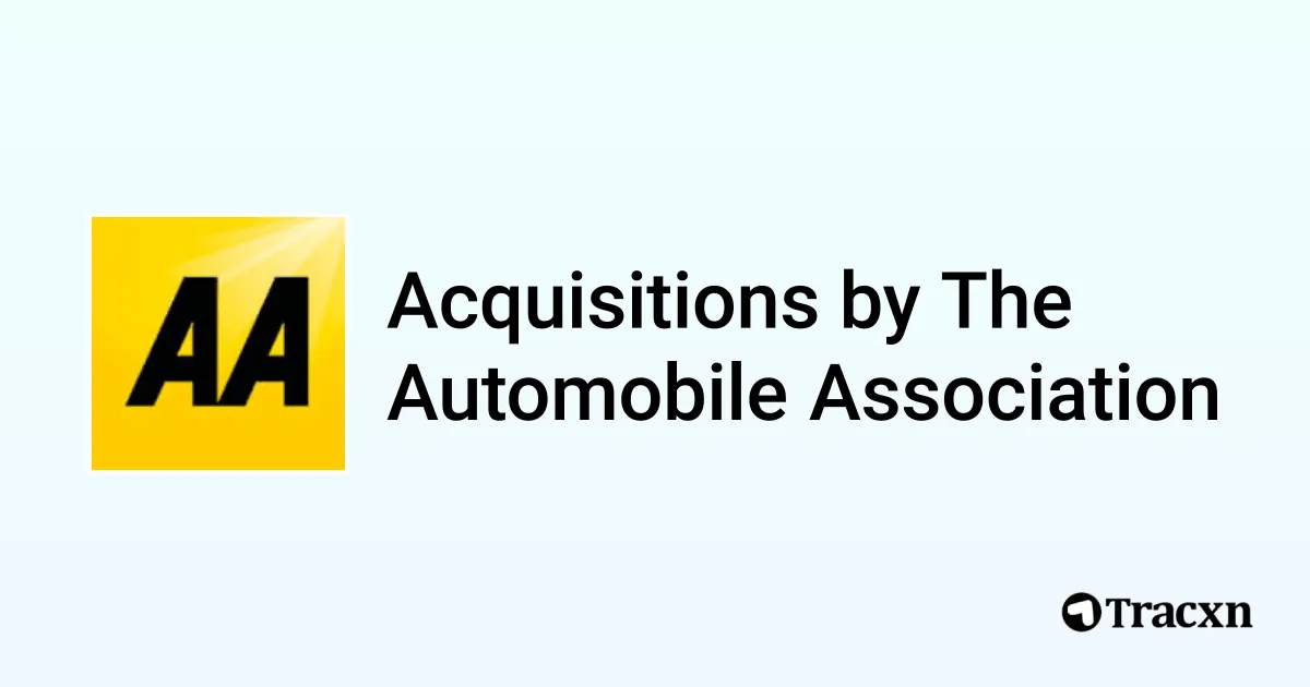 List of 3 Acquisitions by The Automobile Association (Apr 2026) - Tracxn