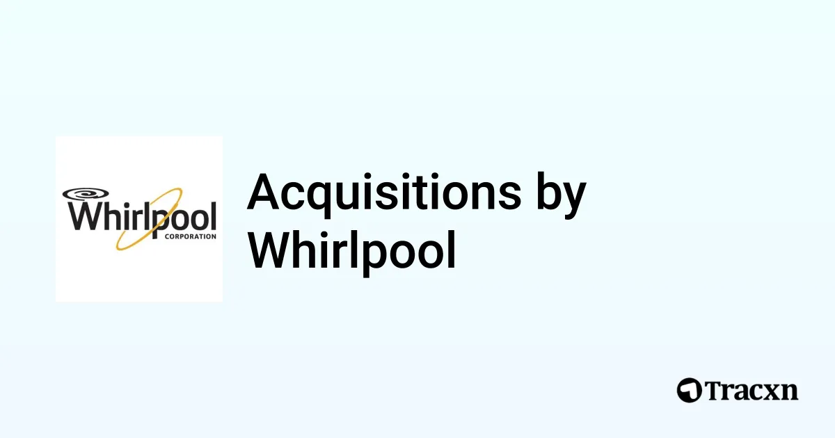 List of 5 Acquisitions by Whirlpool (Apr 2026) - Tracxn