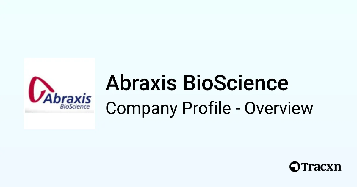 Abraxis BioScience - 2025 Company Profile, Funding & Competitors - Tracxn