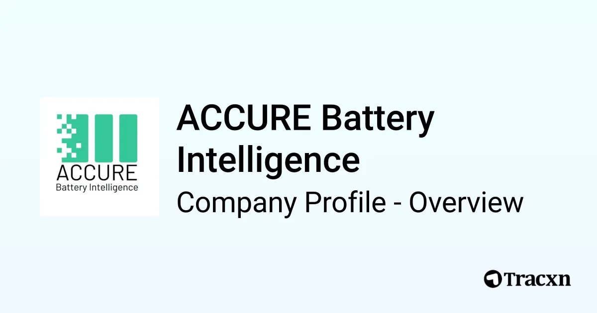 ACCURE Battery Intelligence - 2026 Company Profile, Team, Funding ...