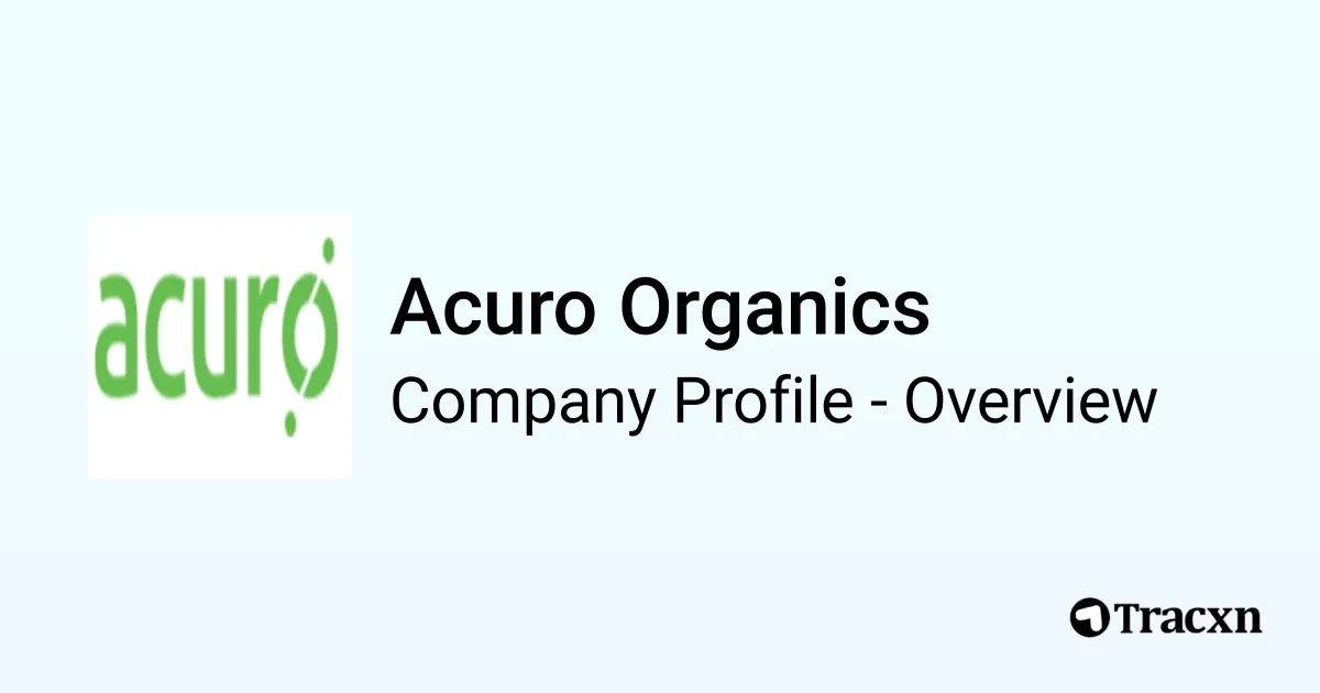 Acuro Organics - 2025 Company Profile, Team & Financials - Tracxn