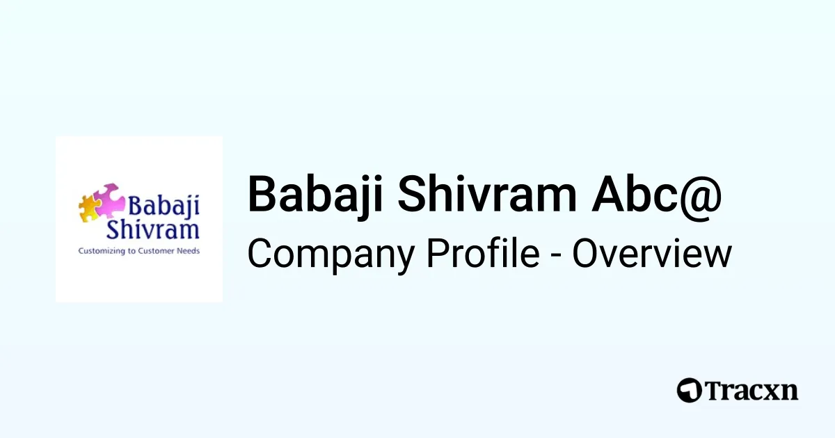 Babaji Shivram Abc@ - 2025 Company Profile, Team, Competitors & Financials - Tracxn
