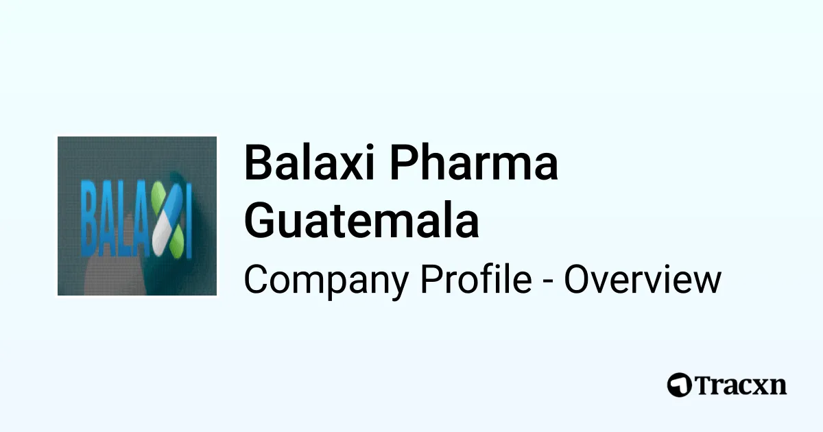 Balaxi Pharma Guatemala - 2025 Company Profile - Tracxn